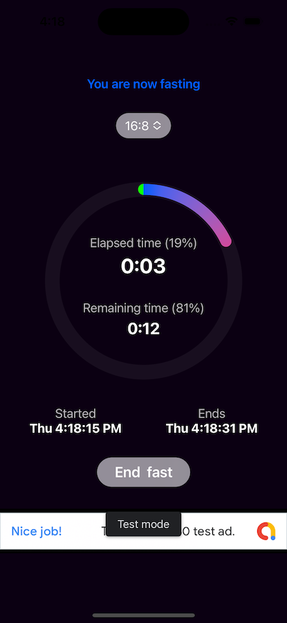 iOS Fasting Timer App with Admob using SwiftUI by ebrahimhabiya123